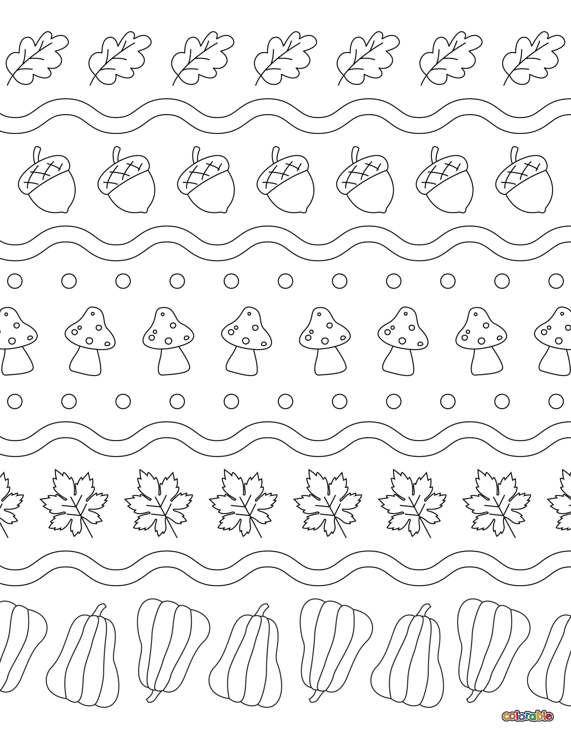Fall Coloring Pages - 50 Free Pages | Colorable