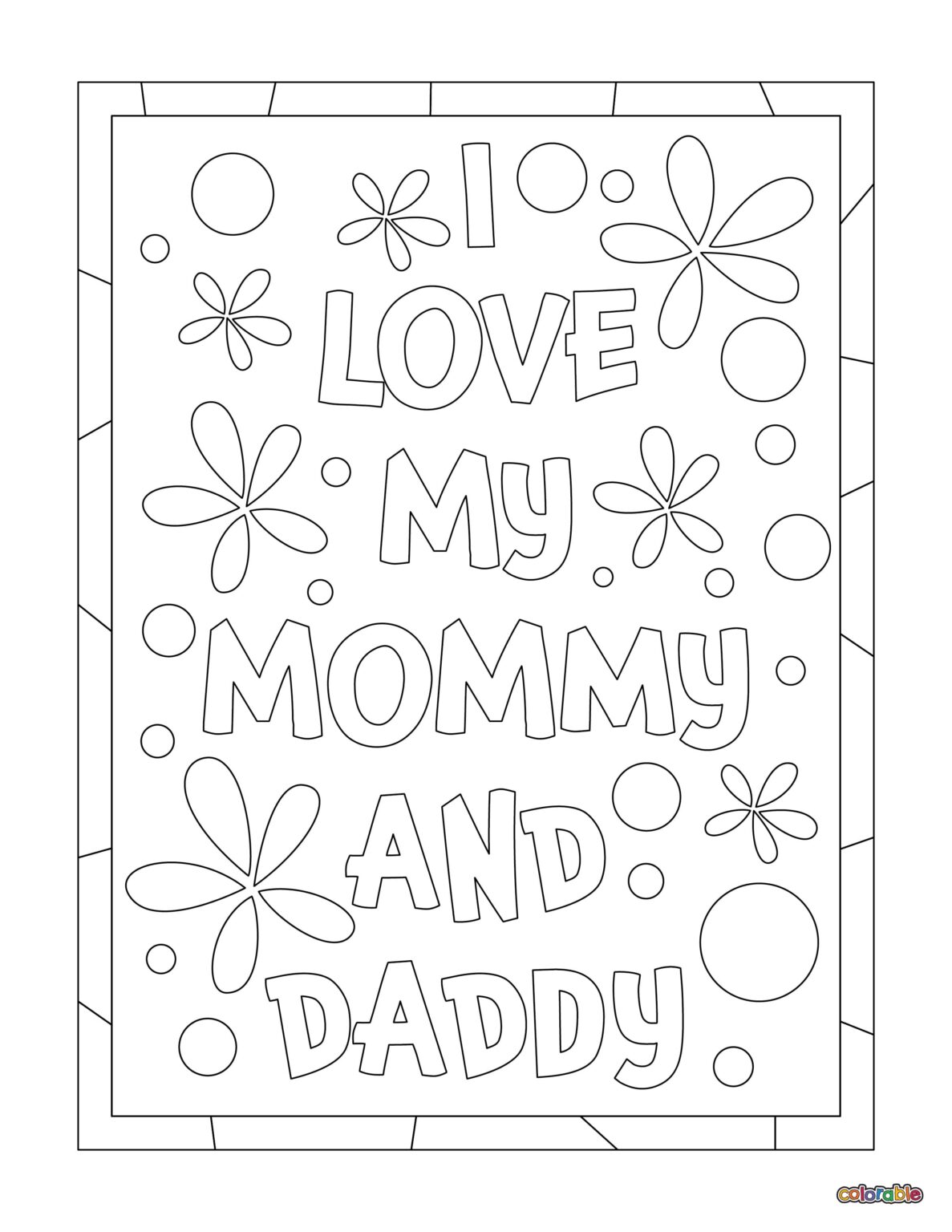 I Love You Mom Coloring Pages - 20 Free Pages | Colorable