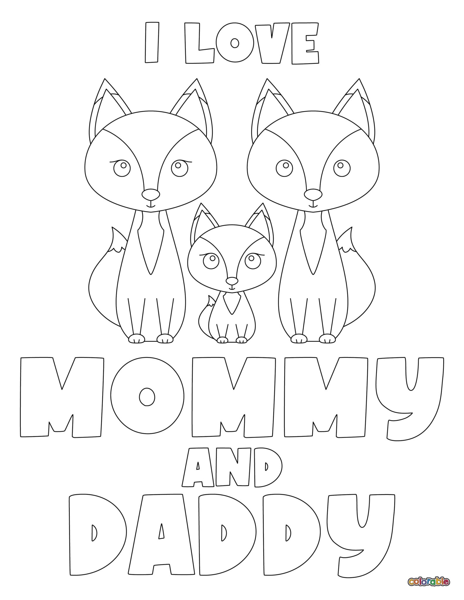 I Love You Mom Coloring Pages - 20 Free Pages | Colorable
