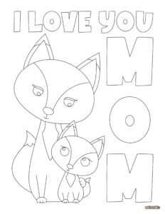 I Love You Mom Coloring Pages - 20 Free Pages | Colorable