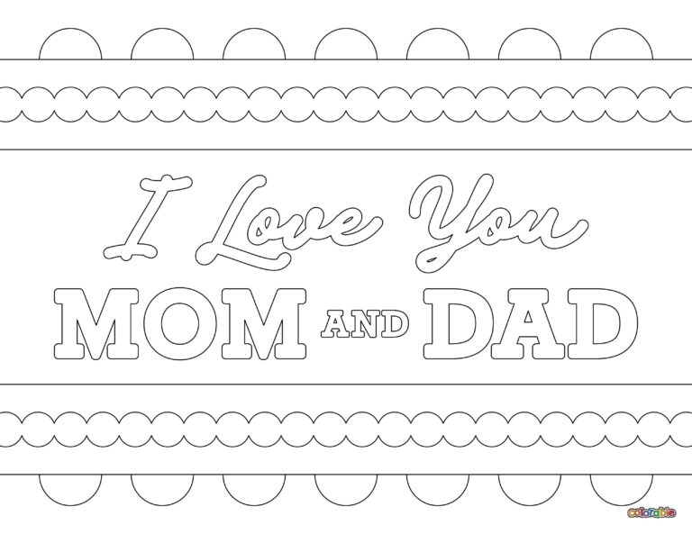 I Love You Mom Coloring Pages - 20 Free Pages | Colorable