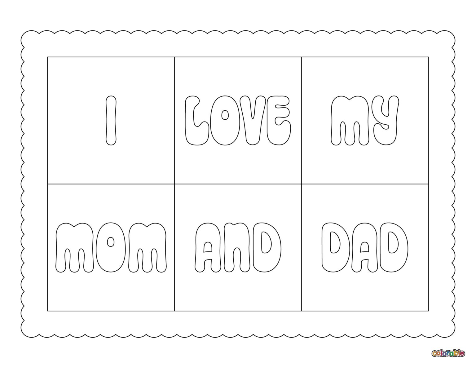 I Love You Mom Coloring Pages - 20 Free Pages | Colorable