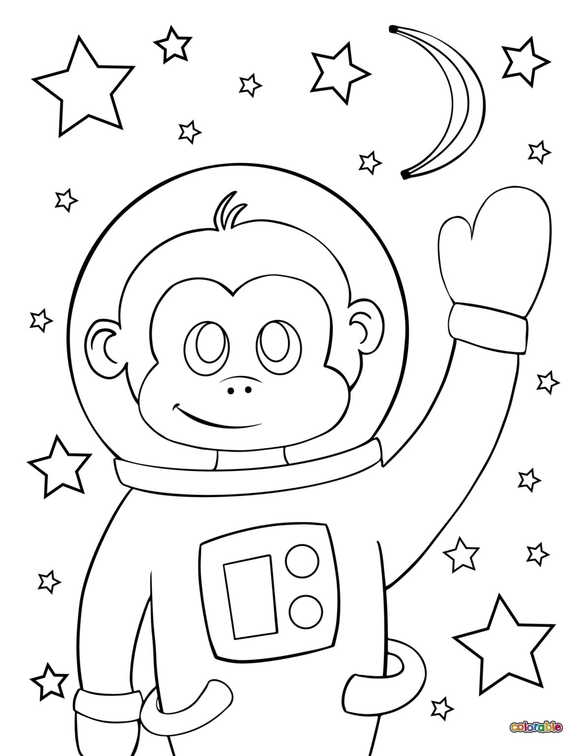 Monkey Coloring Pages - 30 Free Pages | Colorable