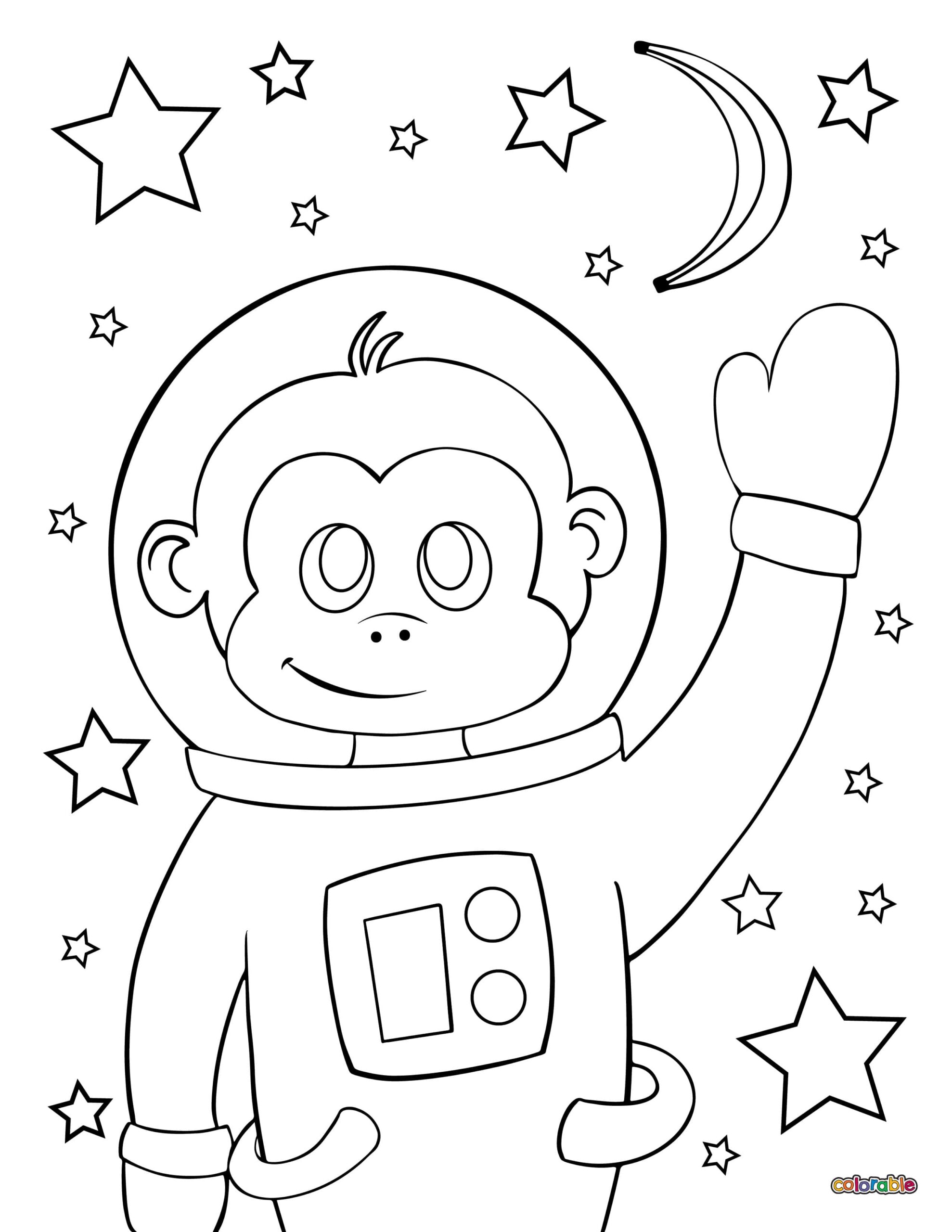 Monkey Coloring Pages - 30 Free Pages | Colorable