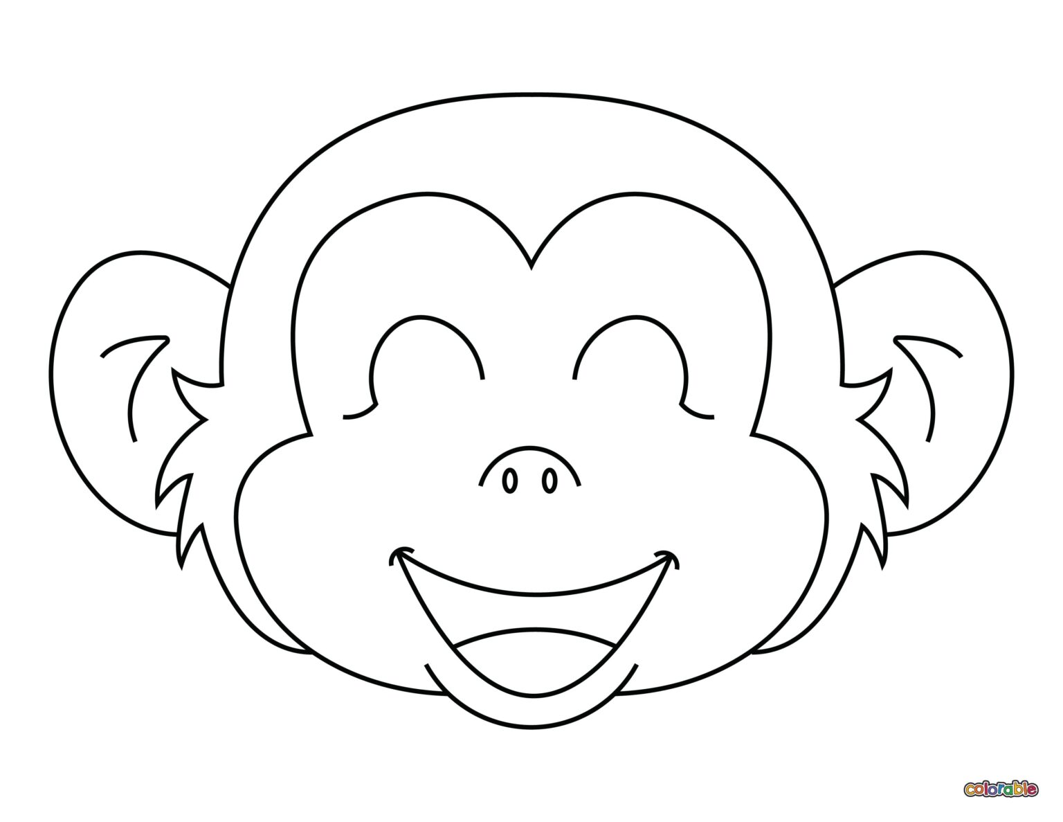 Monkey Coloring Pages - 30 Free Pages | Colorable
