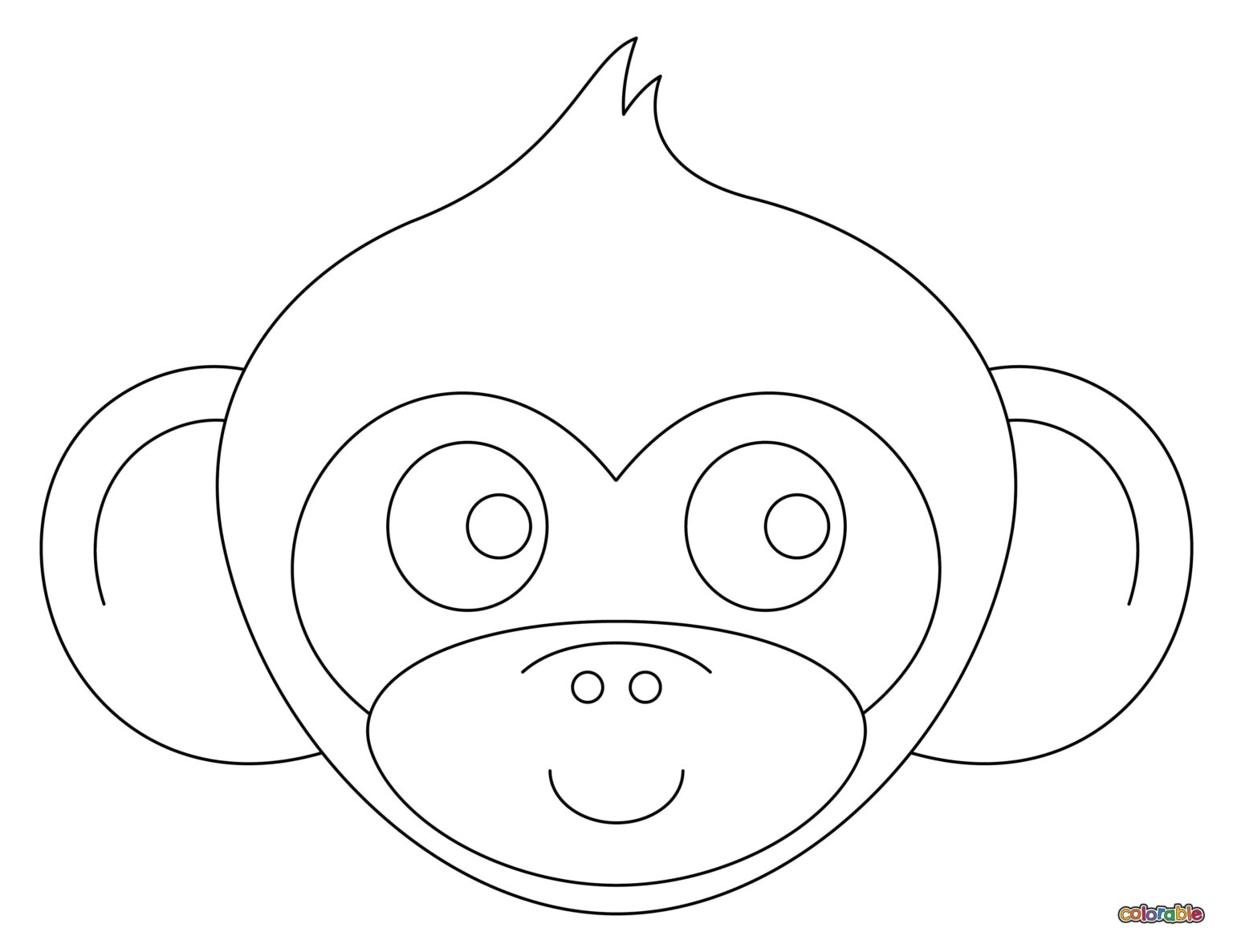 Monkey Coloring Pages - 30 Free Pages | Colorable