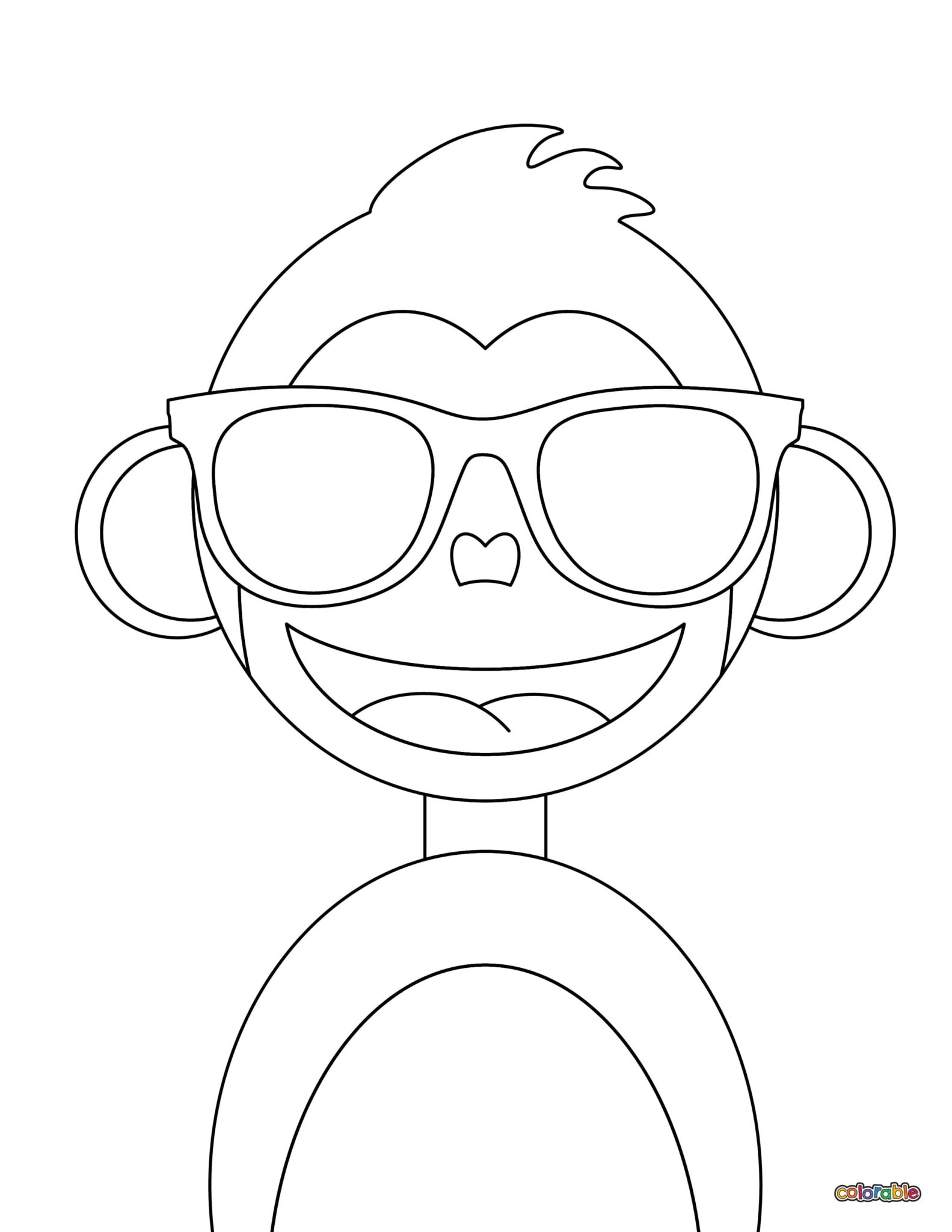 Monkey Coloring Pages - 30 Free Pages | Colorable