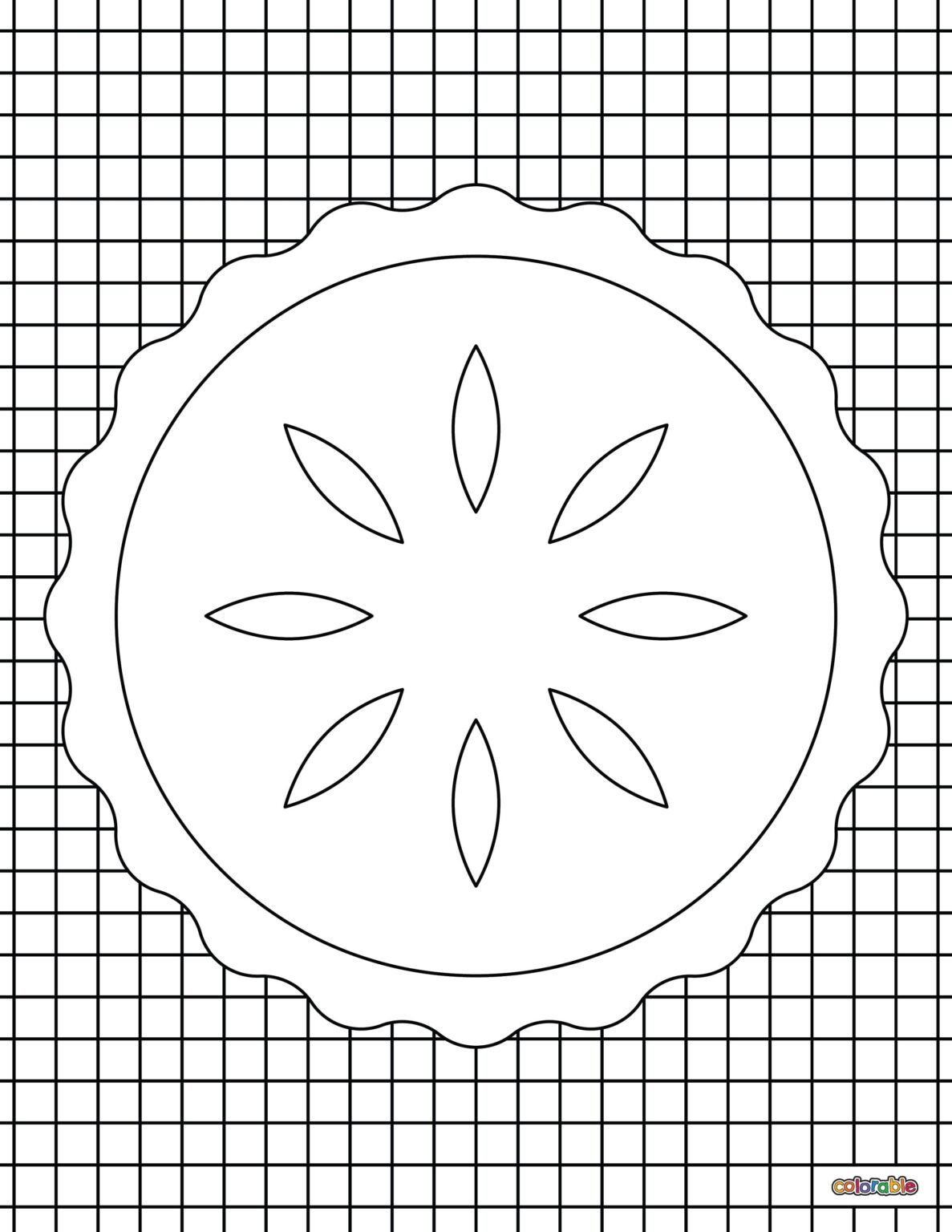 Pie Coloring Pages - 30 Free Pages | Colorable