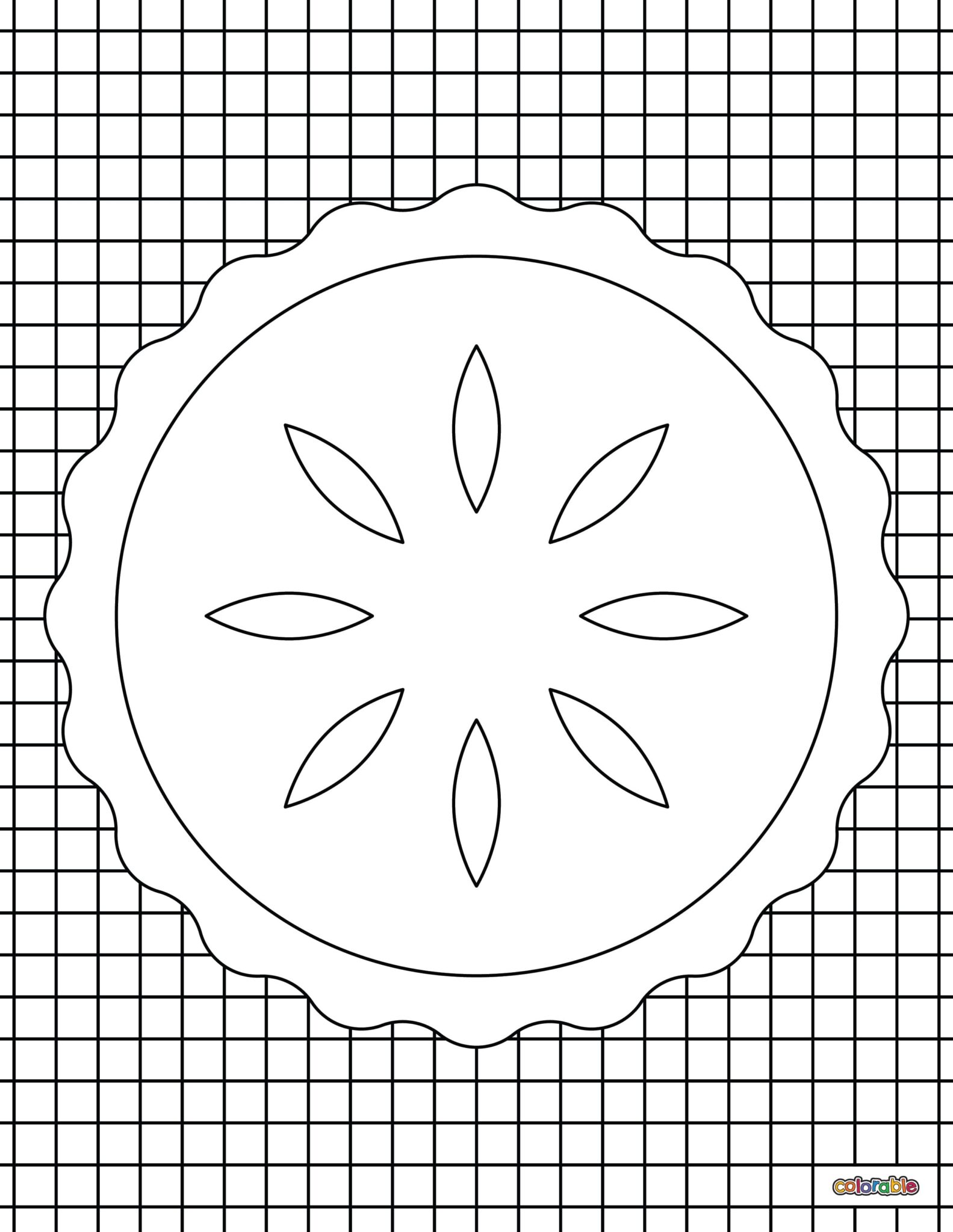 Pie Coloring Pages - 30 Free Pages | Colorable