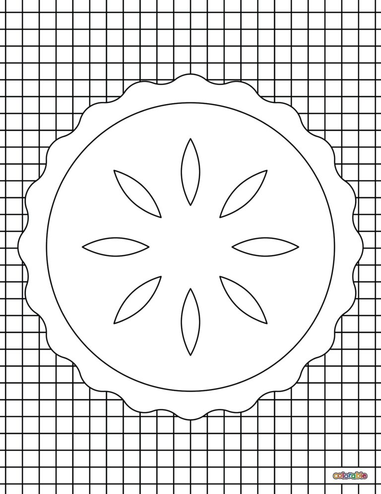 Pie Coloring Pages - 30 Free Pages | Colorable