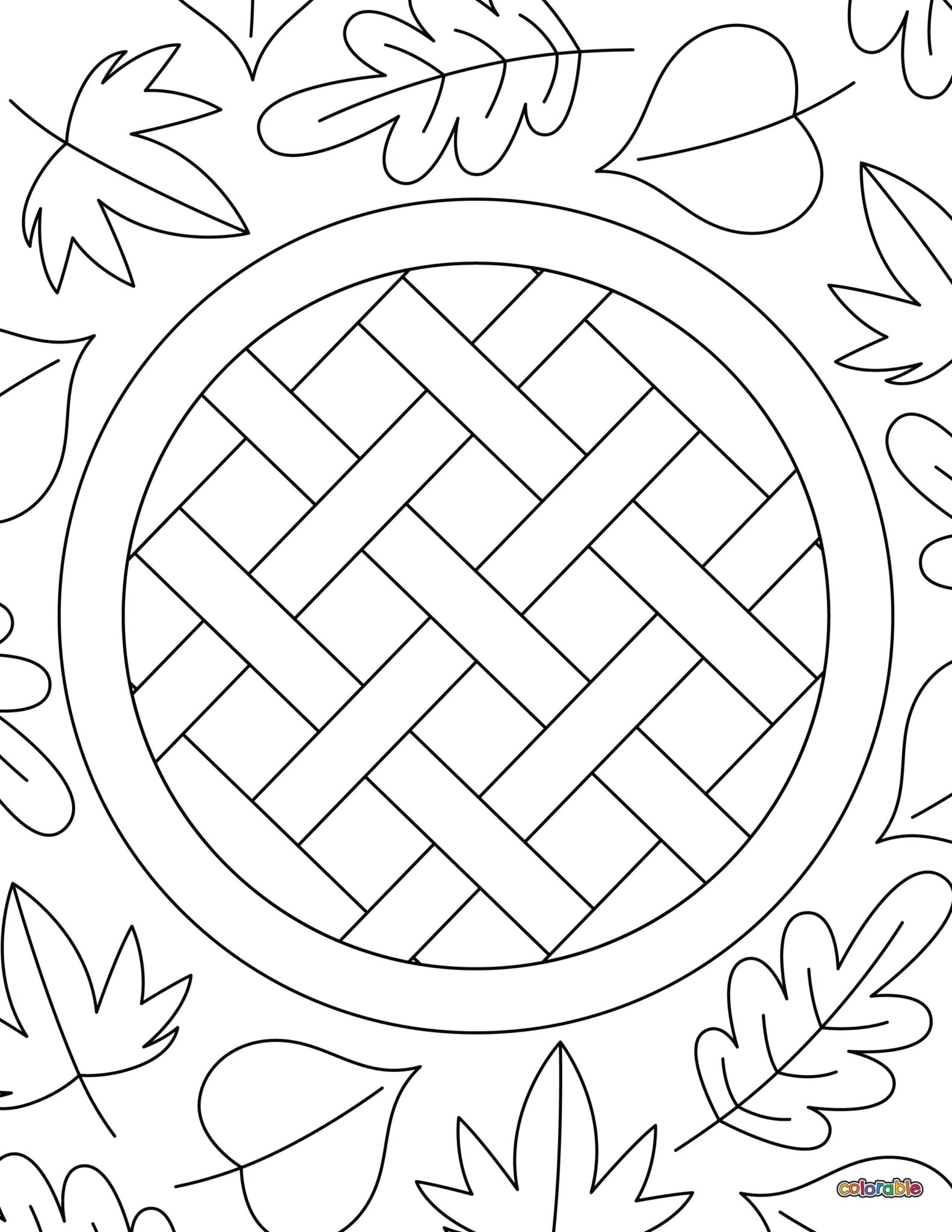 Pie Coloring Pages - 30 Free Pages | Colorable