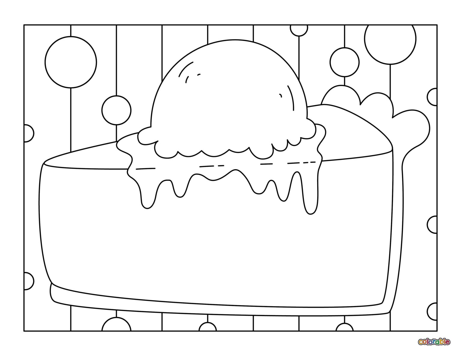 Pie Coloring Pages - 30 Free Pages | Colorable