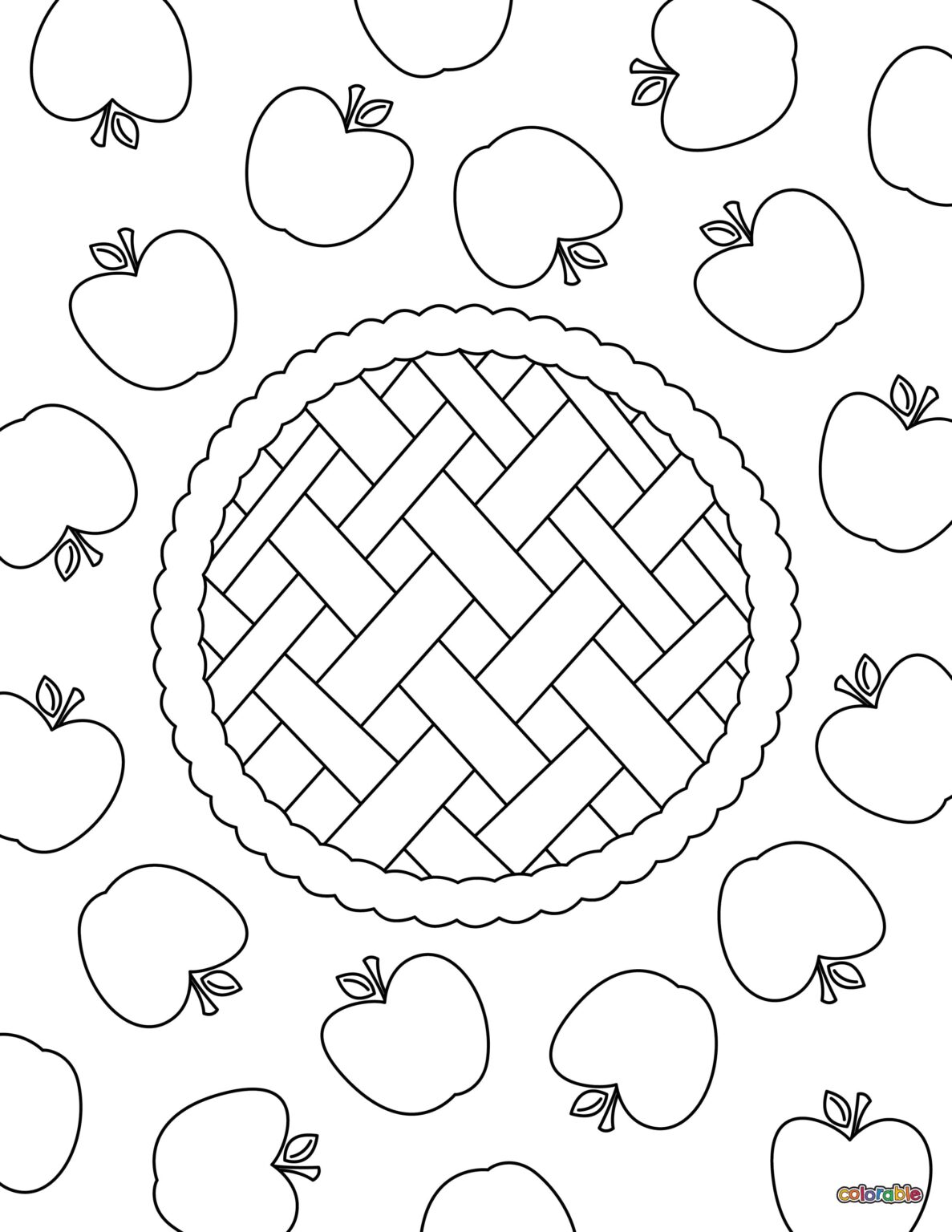 Pie Coloring Pages - 30 Free Pages | Colorable