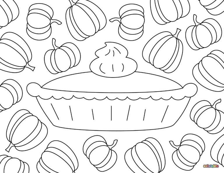 Pie Coloring Pages - 30 Free Pages | Colorable