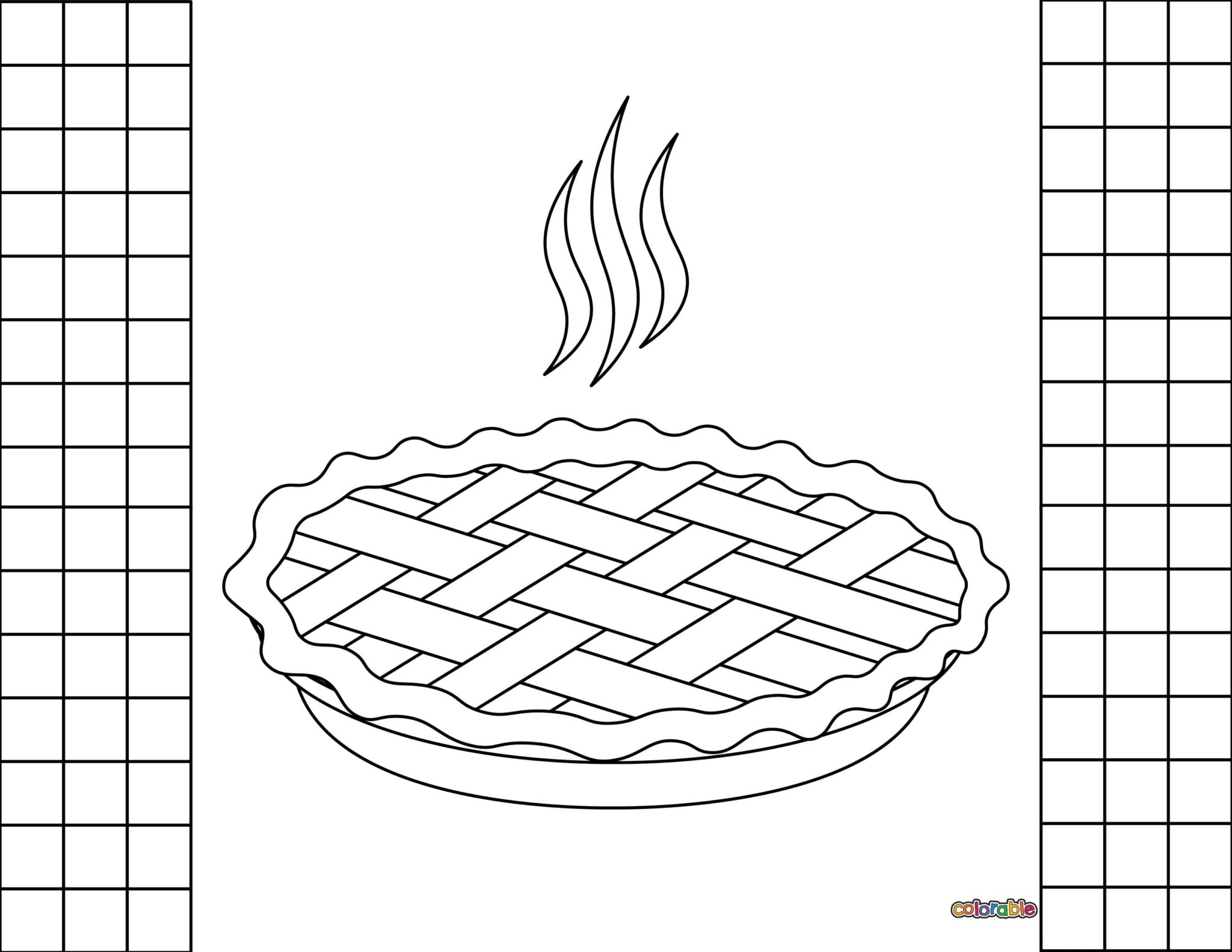 Pie Coloring Pages - 30 Free Pages | Colorable