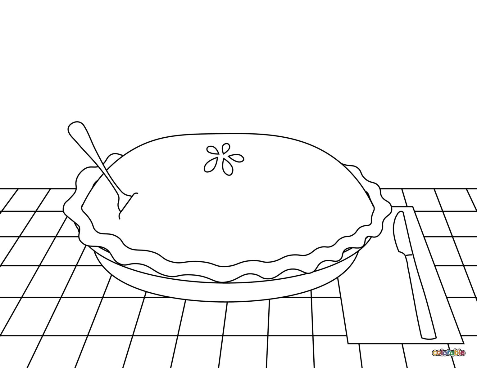 Pie Coloring Pages - 30 Free Pages | Colorable