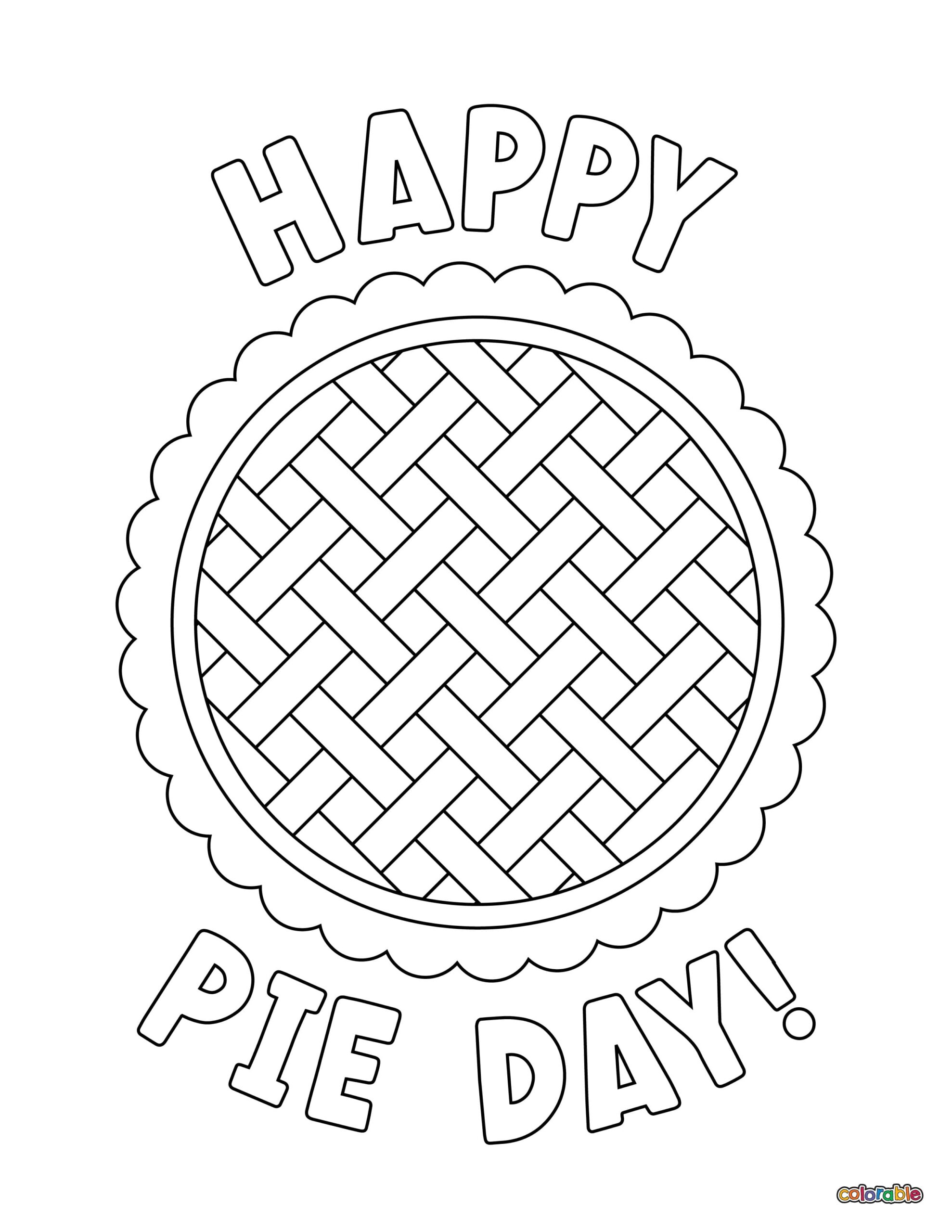 Pie Coloring Pages - 30 Free Pages | Colorable