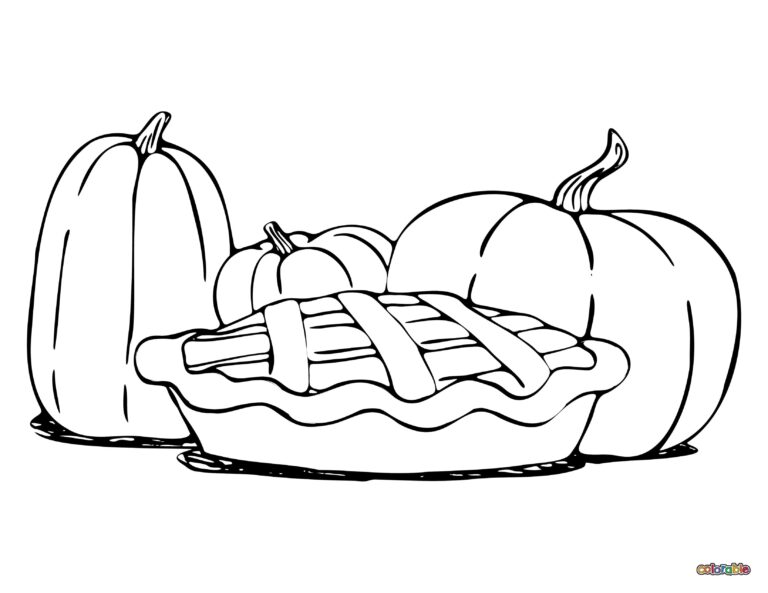 Pie Coloring Pages - 30 Free Pages | Colorable