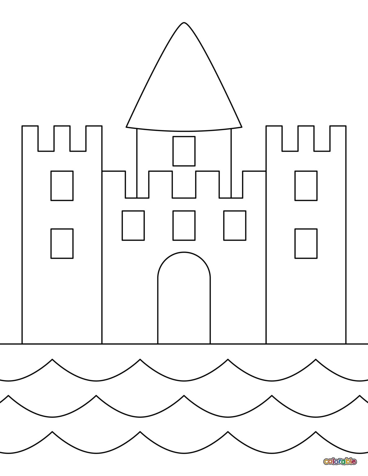 Sandcastle Coloring Pages - 15 Free Pages | Colorable