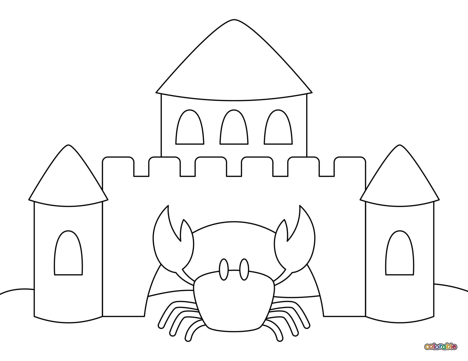 Sandcastle Coloring Pages - 15 Free Pages | Colorable