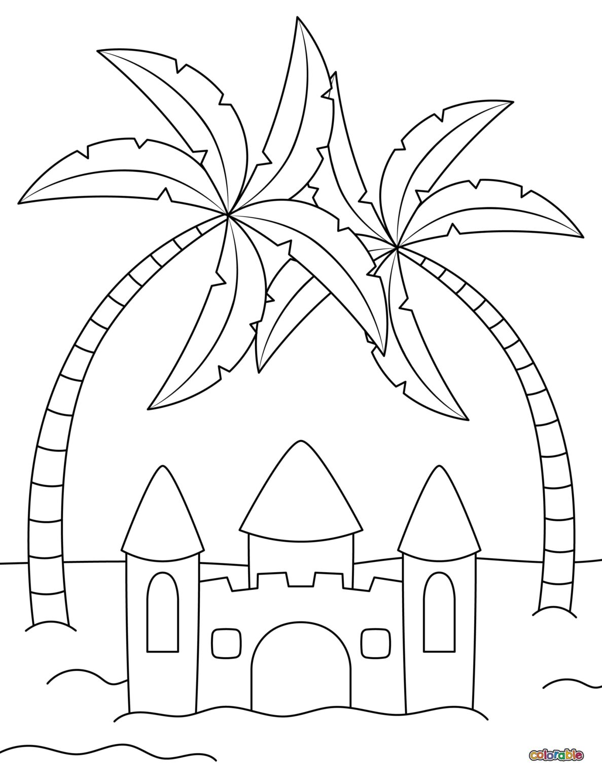 Sandcastle Coloring Pages - 15 Free Pages | Colorable