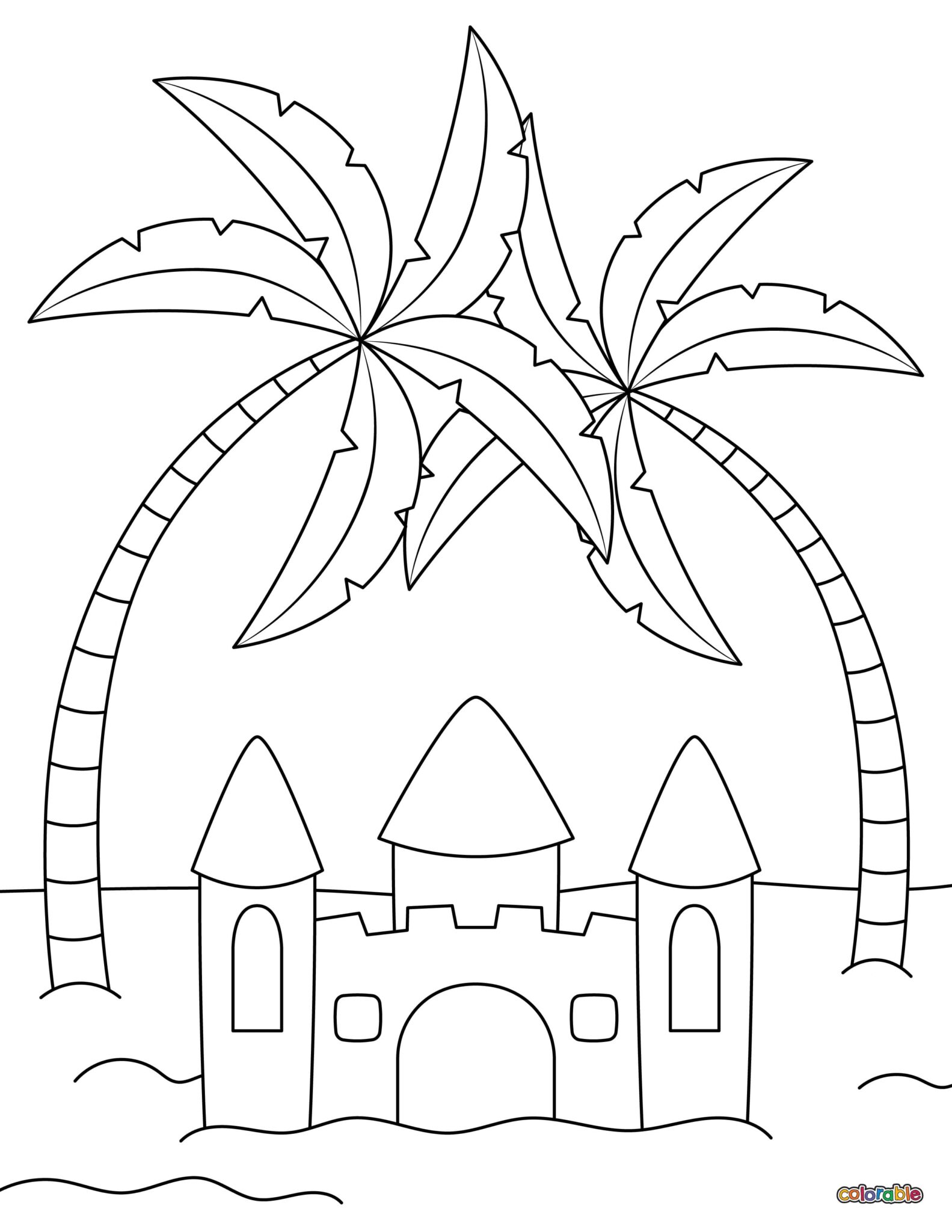 Sandcastle Coloring Pages - 15 Free Pages | Colorable