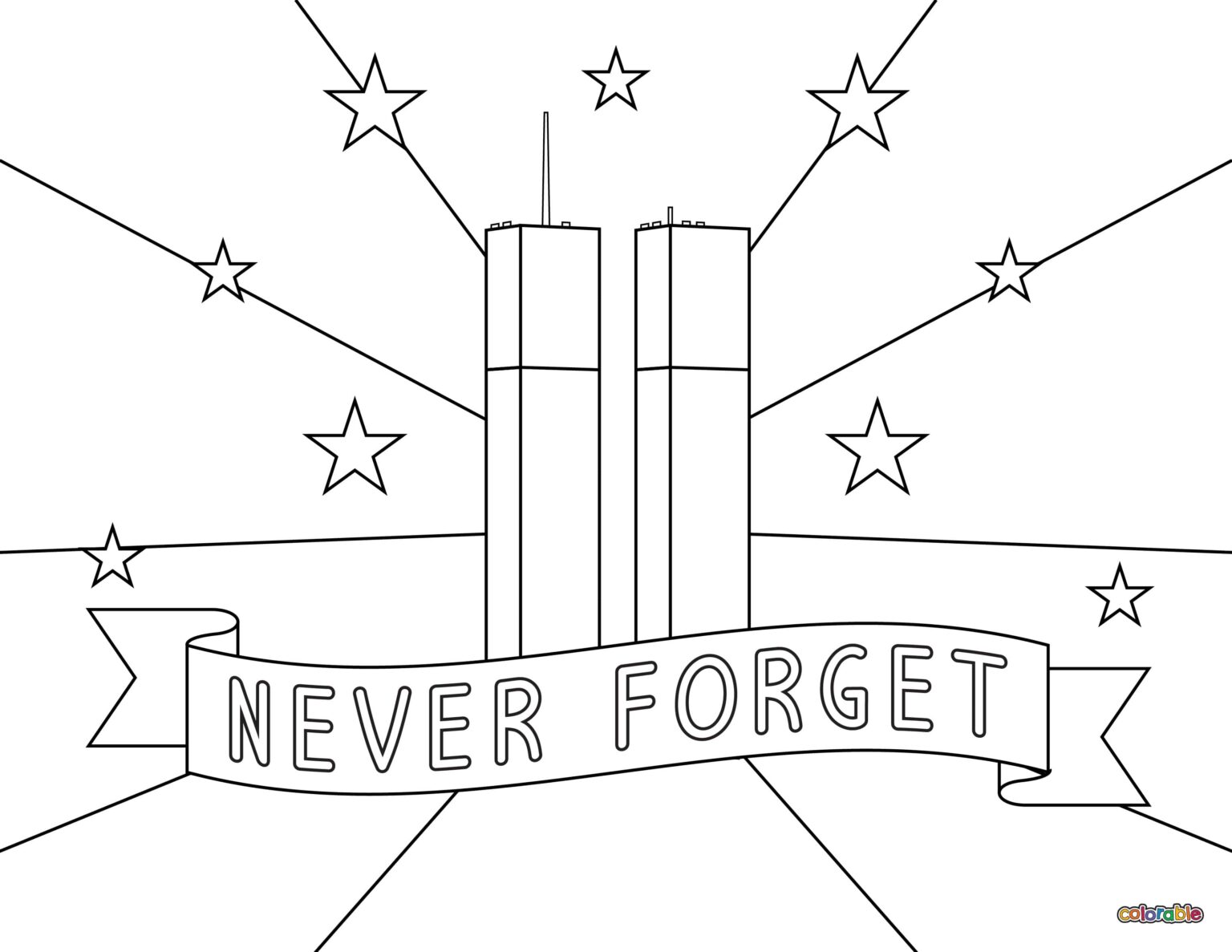 9/11 Coloring Pages - 25 Free Pages | Colorable