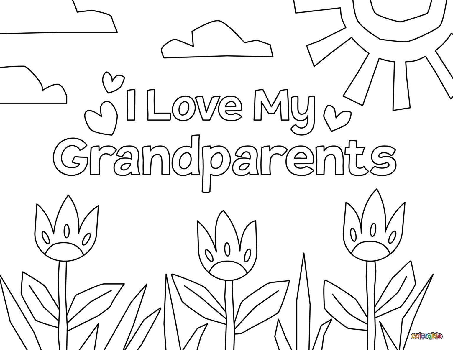Grandparents Day Coloring Pages - 30 Free Pages | Colorable