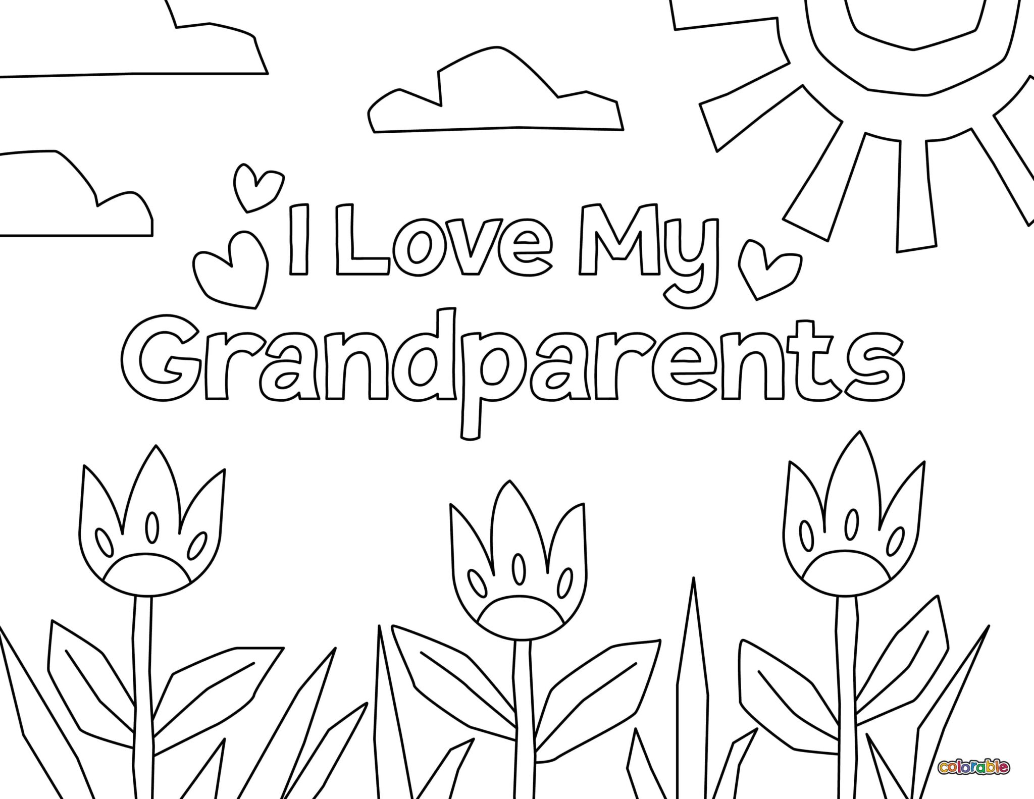 Grandparents Day Coloring Pages - 30 Free Pages | Colorable