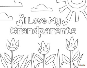 Grandparents Day Coloring Pages - 30 Free Pages | Colorable