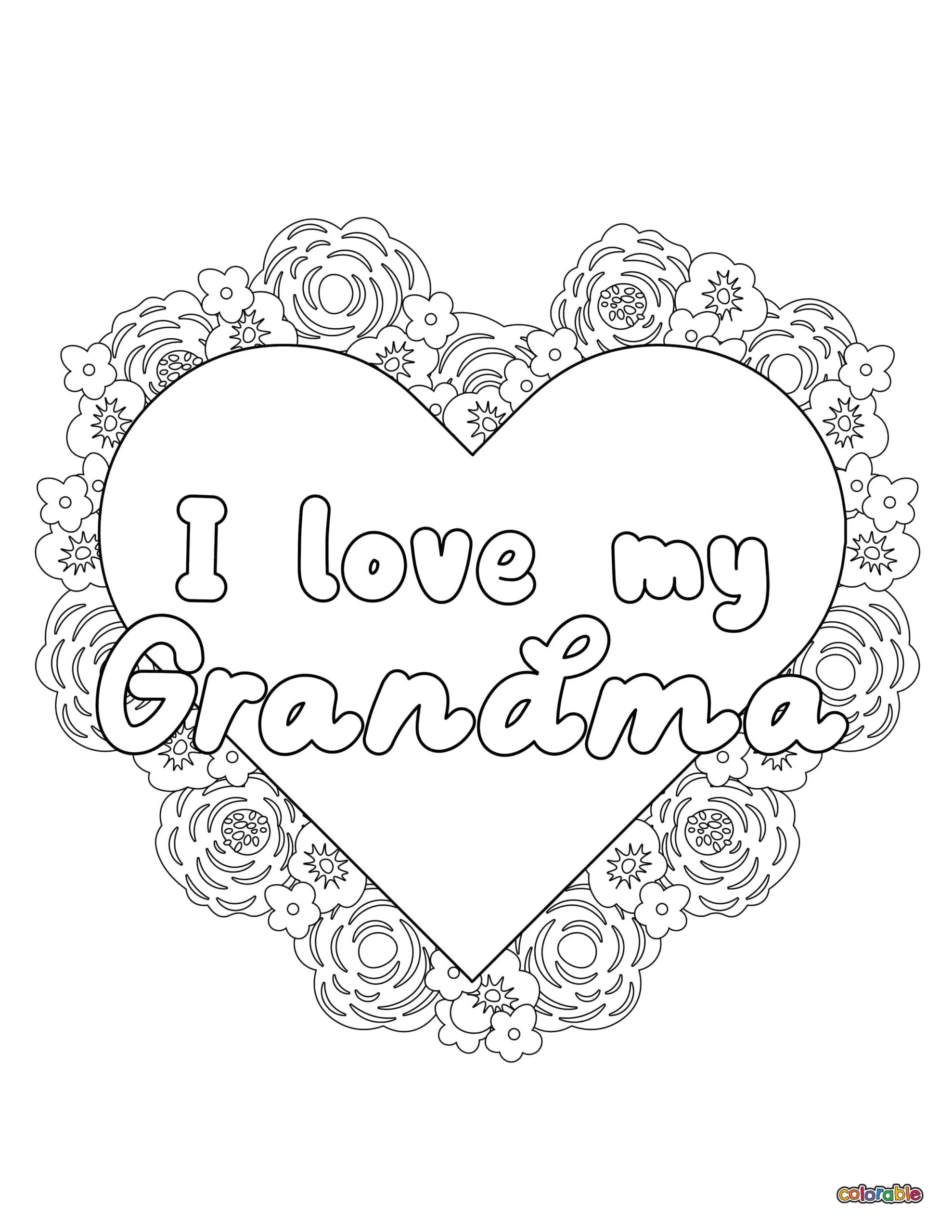 Grandparents Day Coloring Pages - 30 Free Pages | Colorable