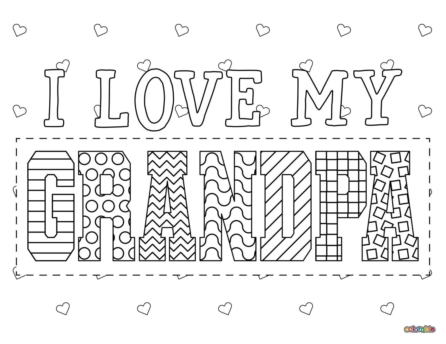 Grandparents Day Coloring Pages - 30 Free Pages | Colorable