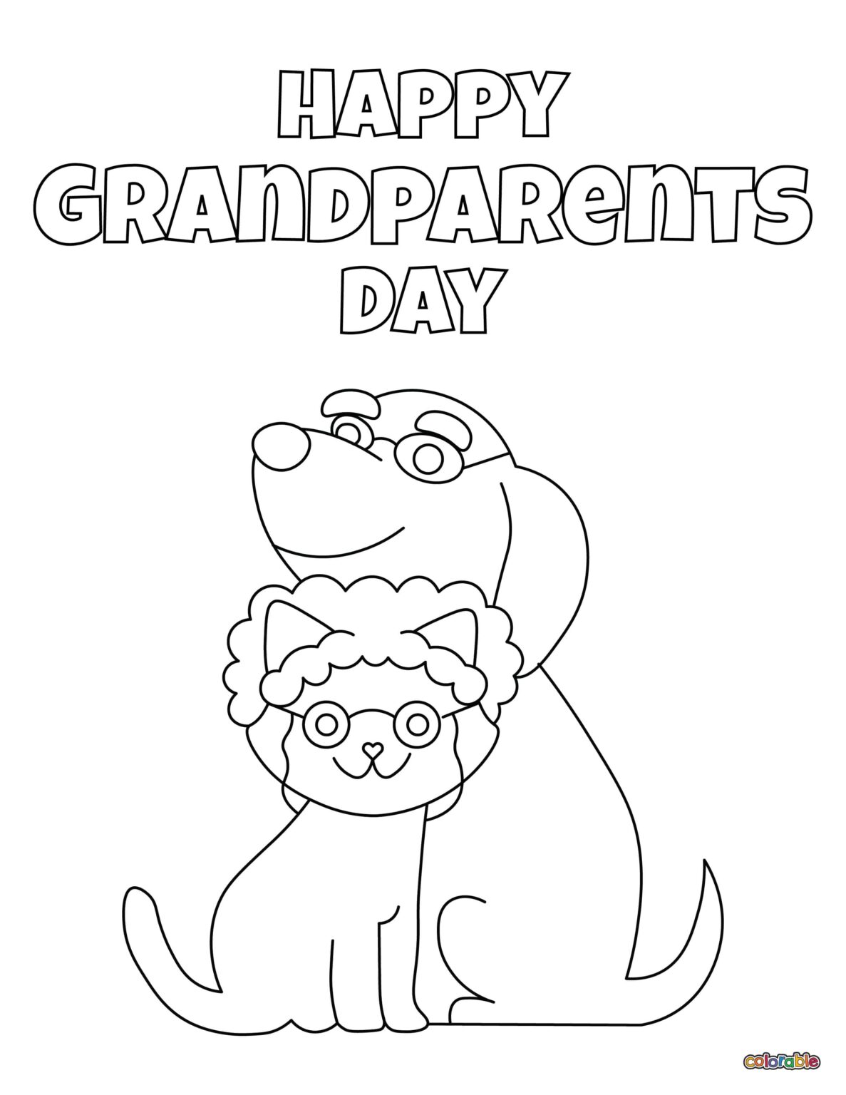 Grandparents Day Coloring Pages - 30 Free Pages | Colorable