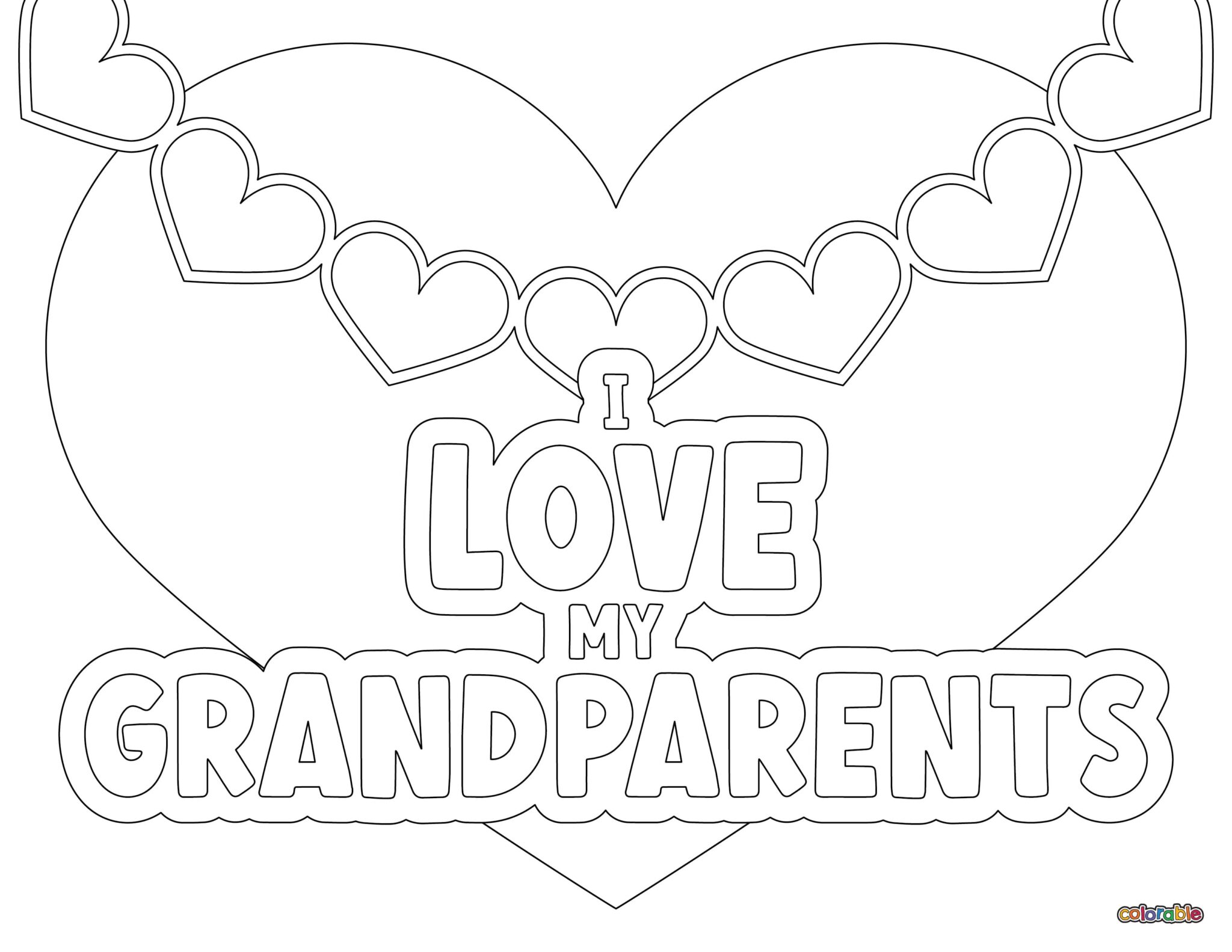 Grandparents Day Coloring Pages - 30 Free Pages | Colorable