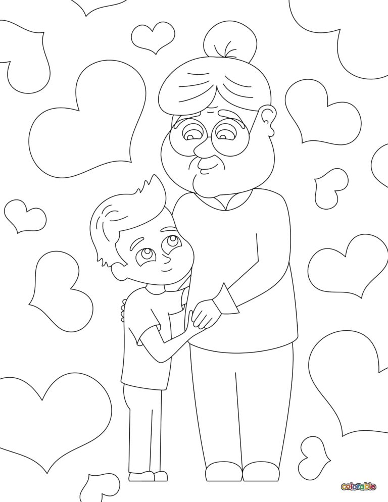Grandparents Day Coloring Pages - 30 Free Pages | Colorable