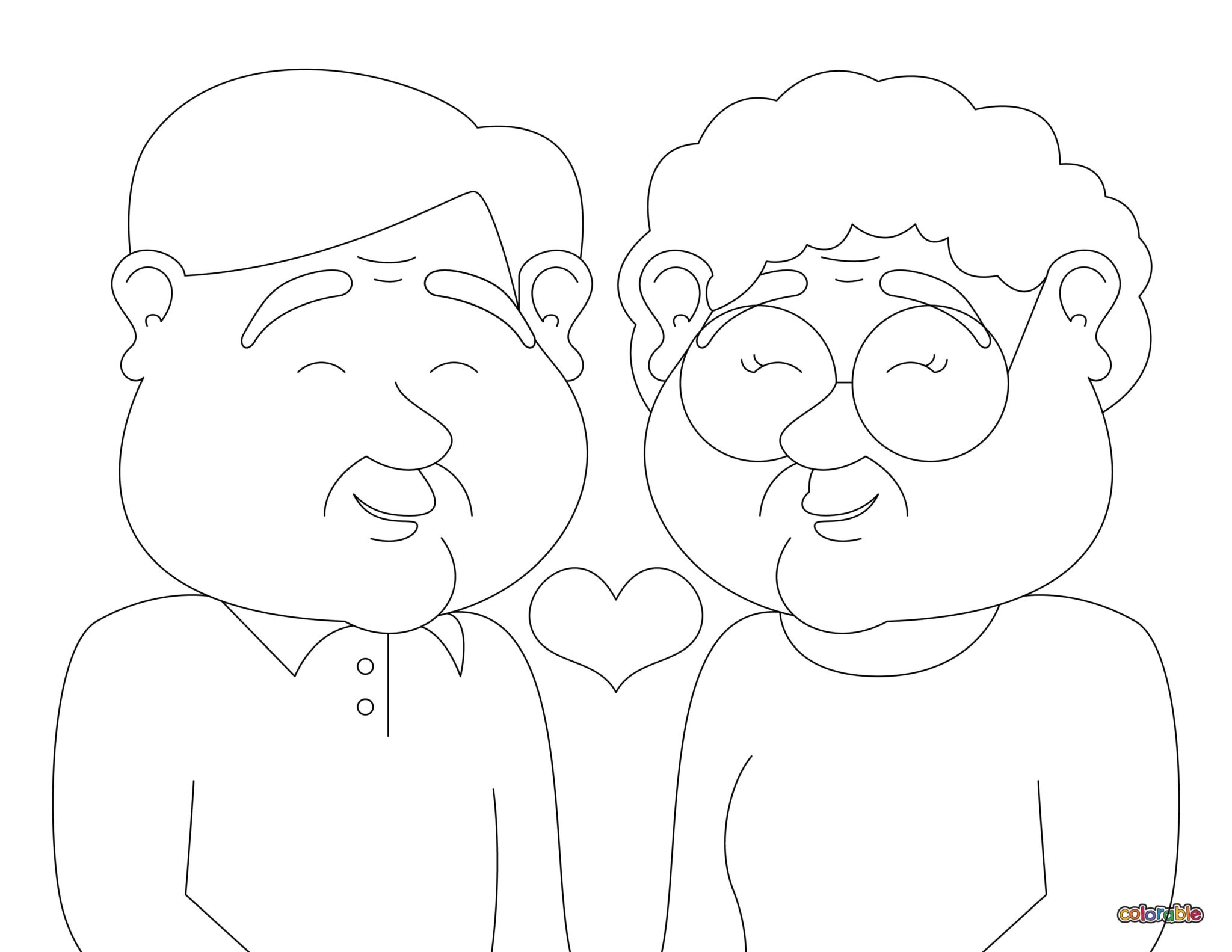 Grandparents Day Coloring Pages - 30 Free Pages | Colorable