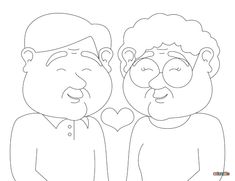 Grandparents Day Coloring Pages - 30 Free Pages | Colorable