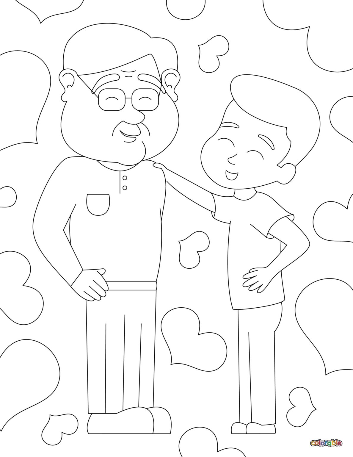 Grandparents Day Coloring Pages - 30 Free Pages | Colorable