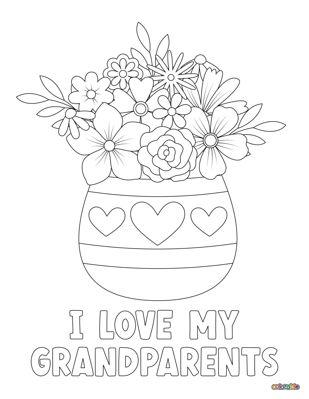 Grandparents Day Coloring Pages - 30 Free Pages | Colorable
