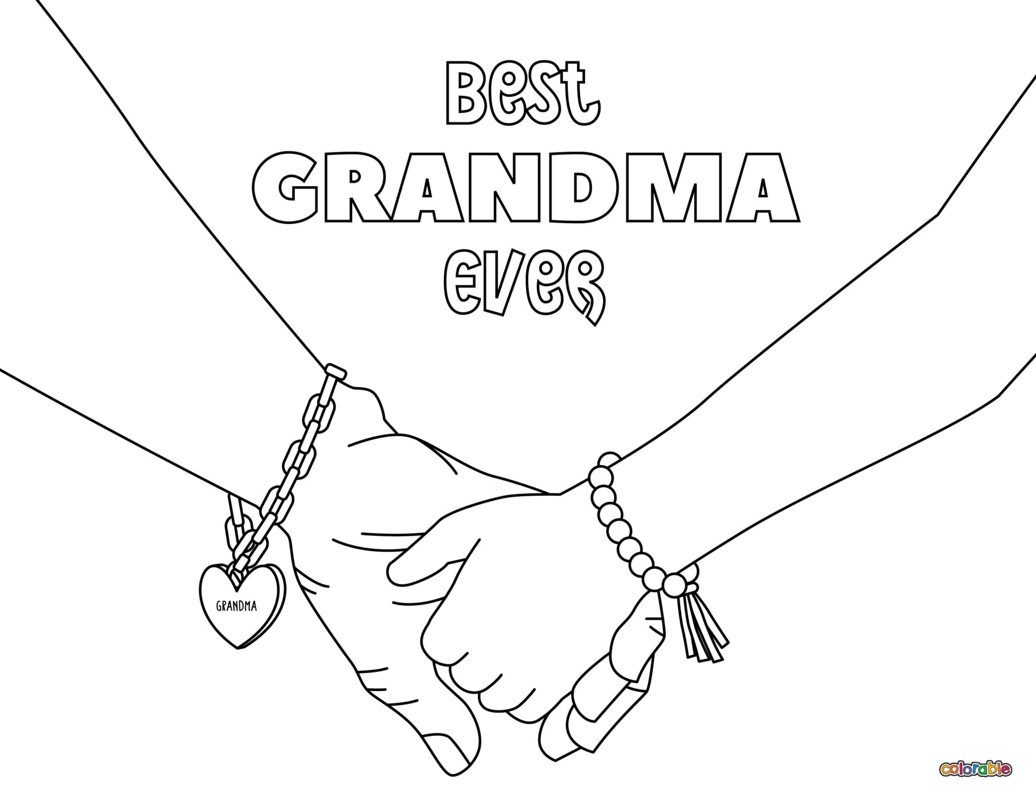 Grandparents Day Coloring Pages - 30 Free Pages | Colorable