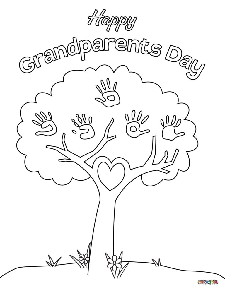 Grandparents Day Coloring Pages - 30 Free Pages | Colorable