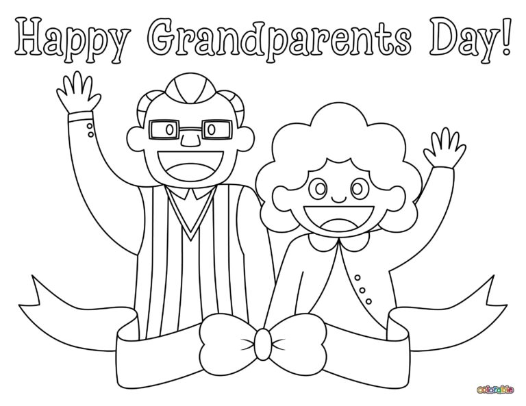 Grandparents Day Coloring Pages - 30 Free Pages | Colorable