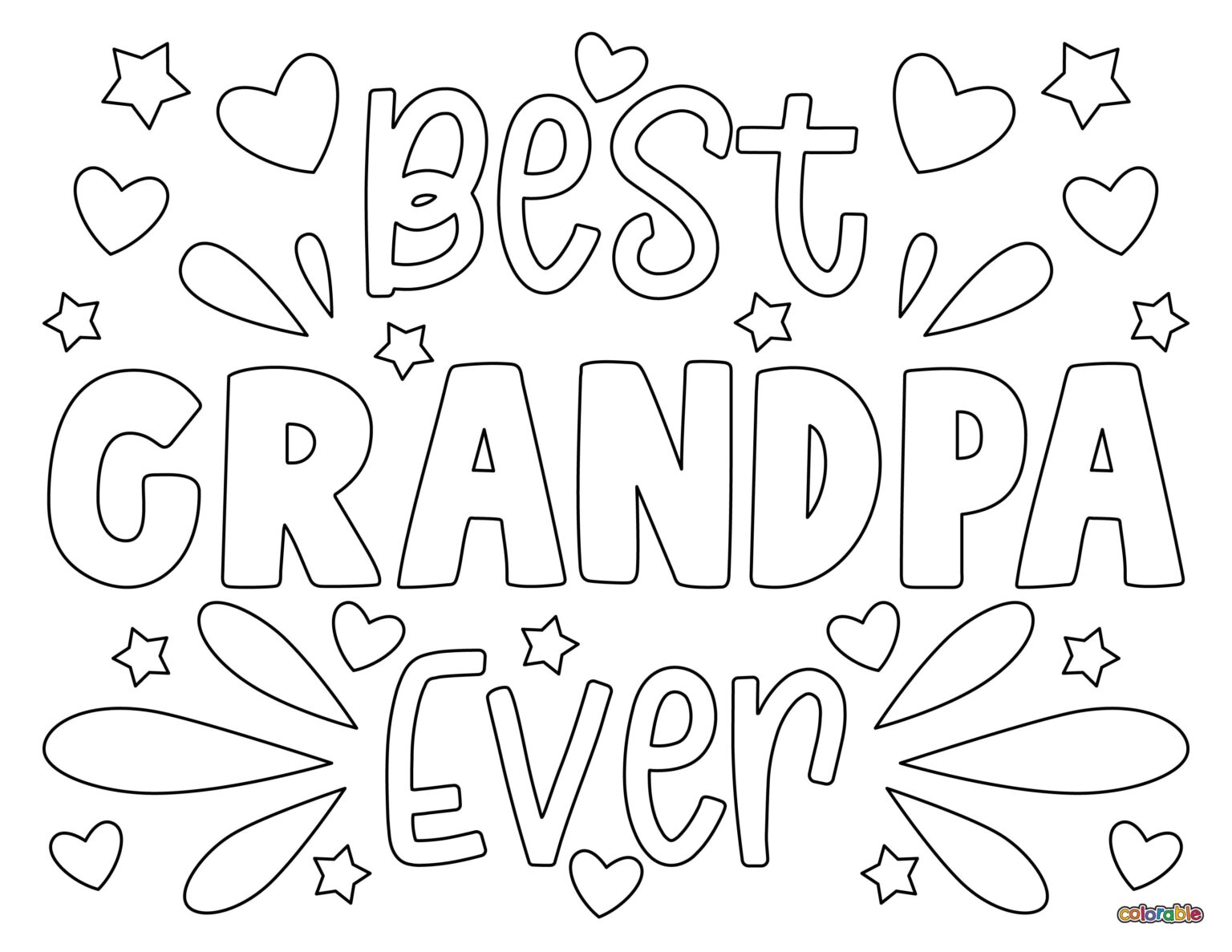 Grandparents Day Coloring Pages - 30 Free Pages | Colorable