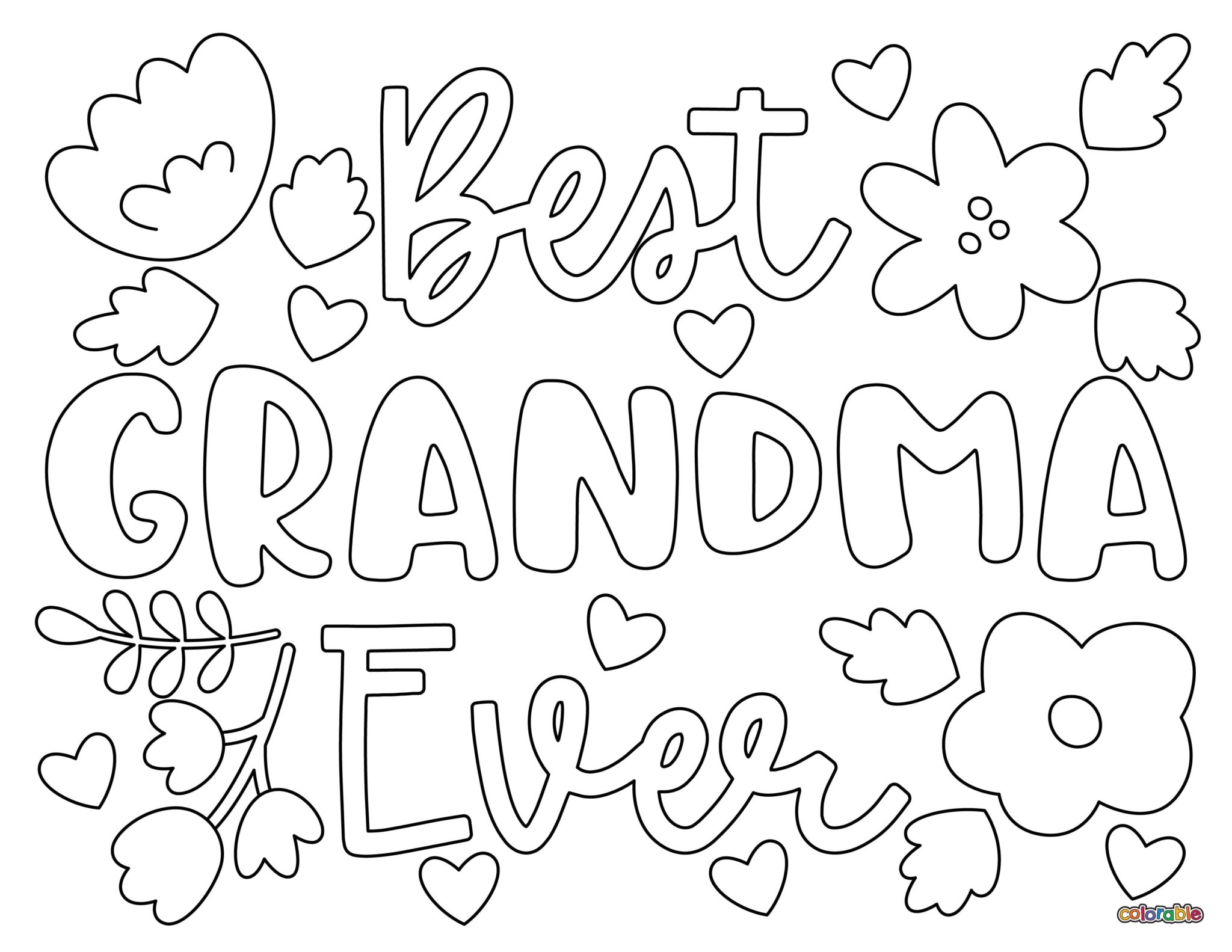Grandparents Day Coloring Pages - 30 Free Pages | Colorable