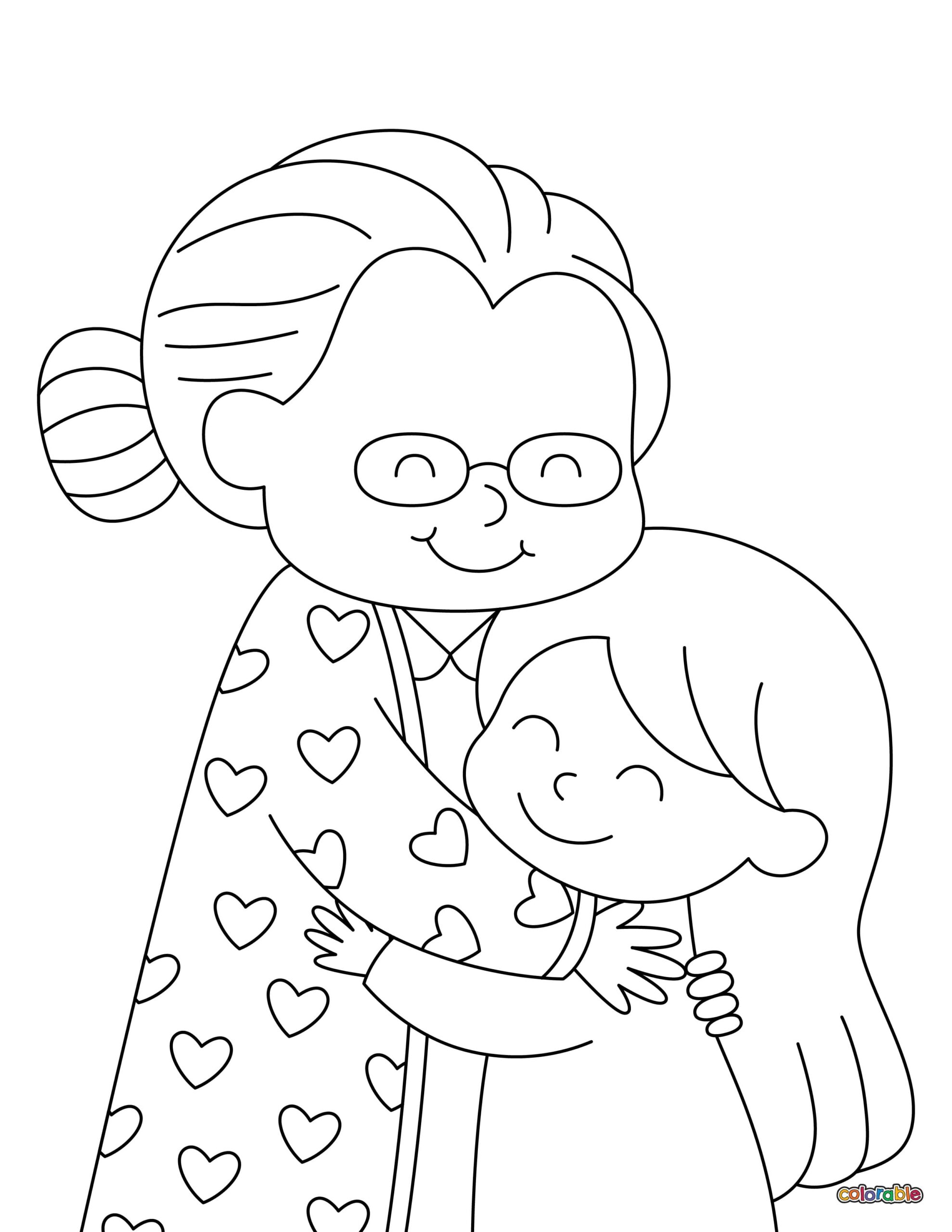 Grandparents Day Coloring Pages - 30 Free Pages | Colorable