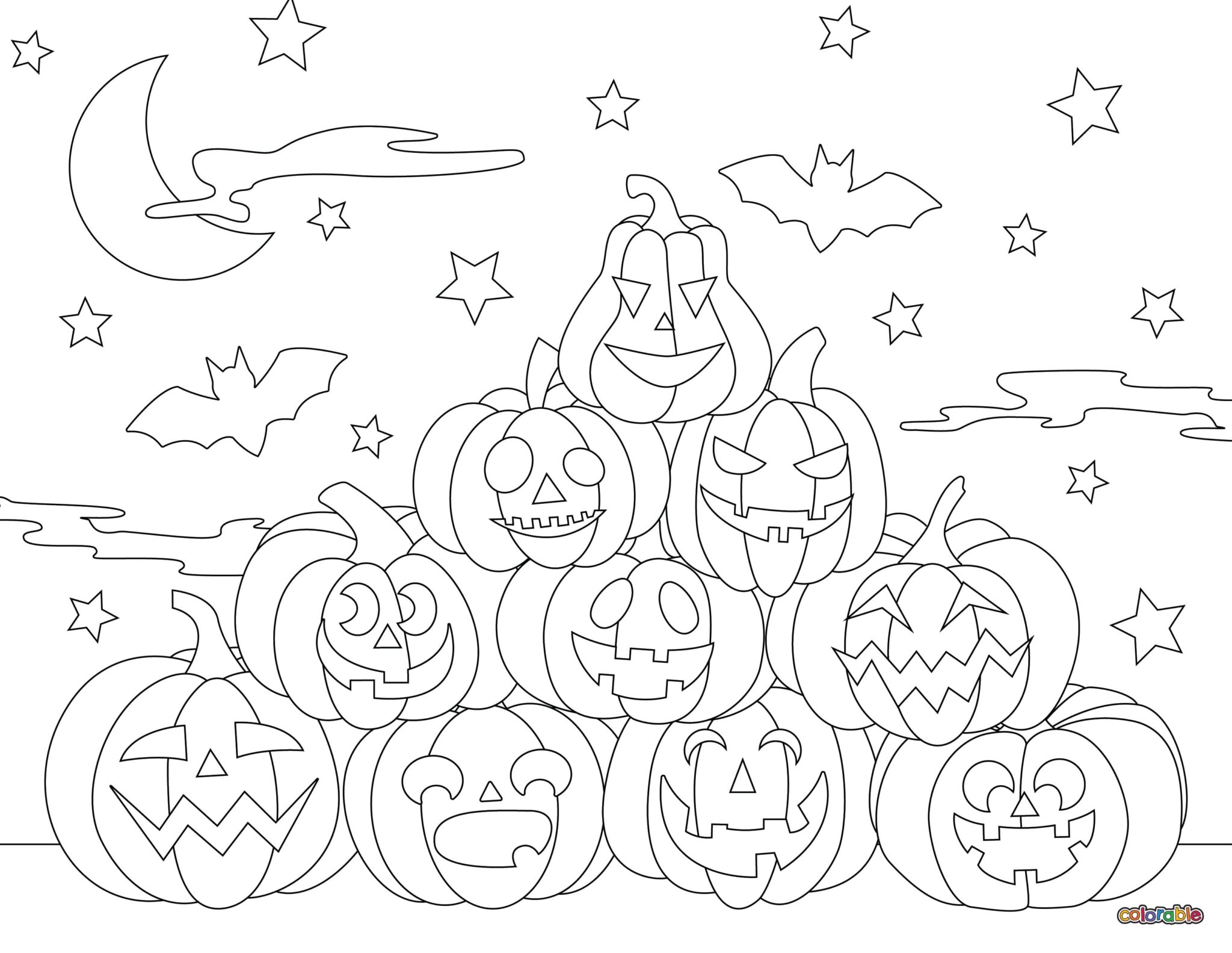 October Coloring Pages - 40 FREE Pages | Colorable