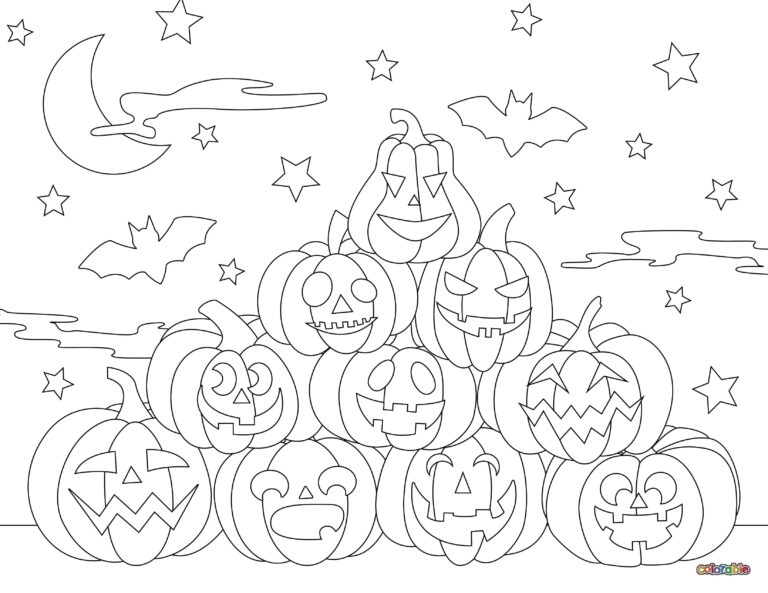 October Coloring Pages - 40 FREE Pages | Colorable