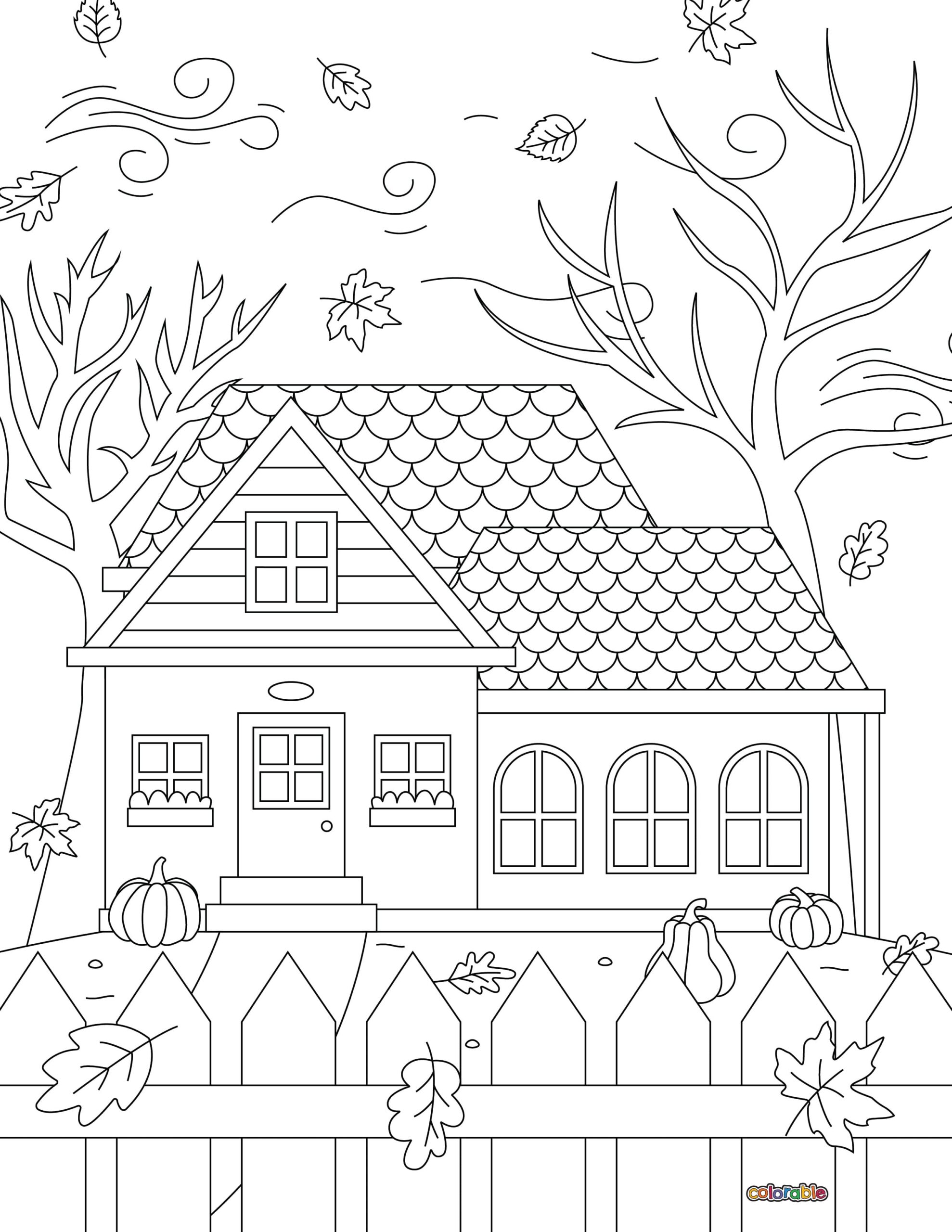 October Coloring Pages - 40 FREE Pages | Colorable