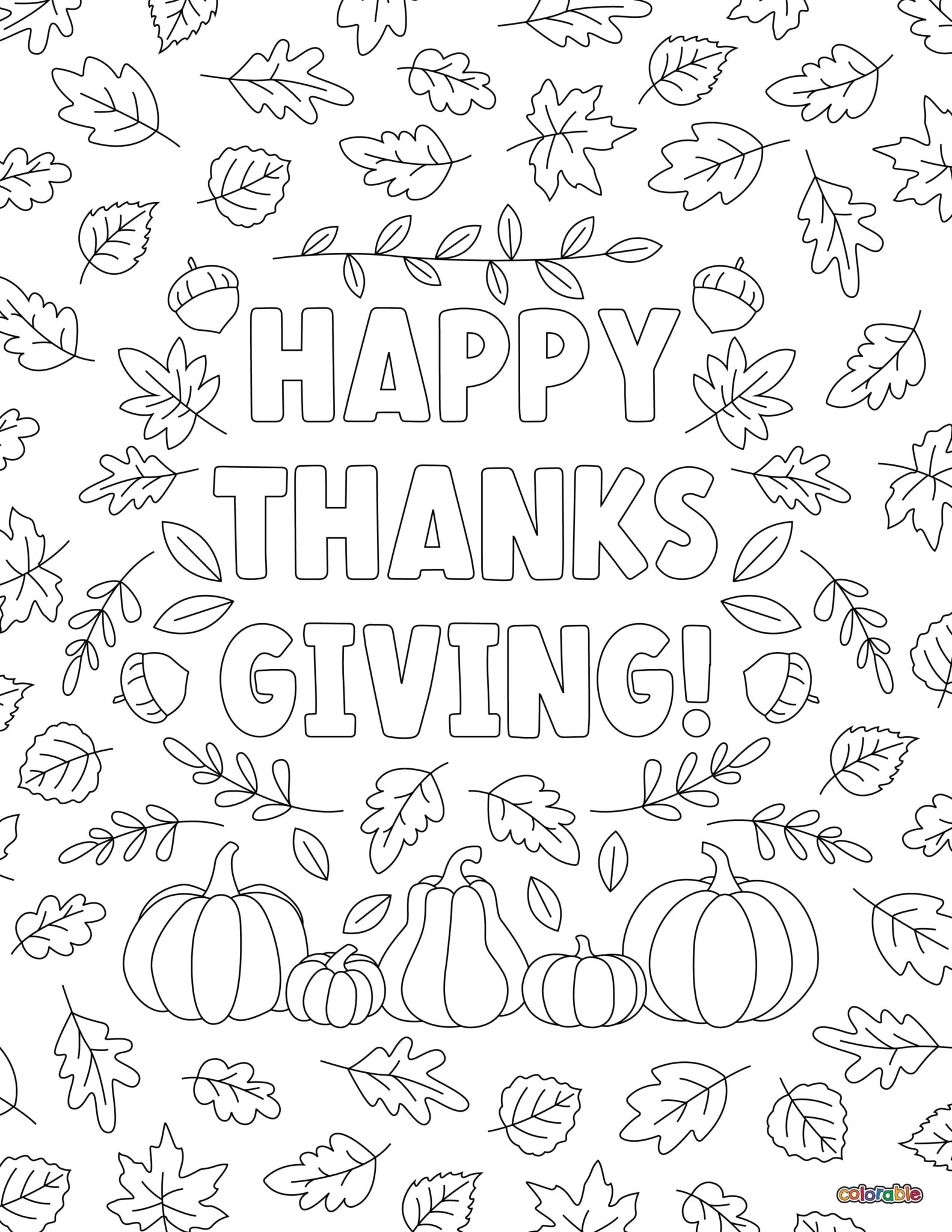 November Coloring Pages - 40 FREE Pages | Colorable