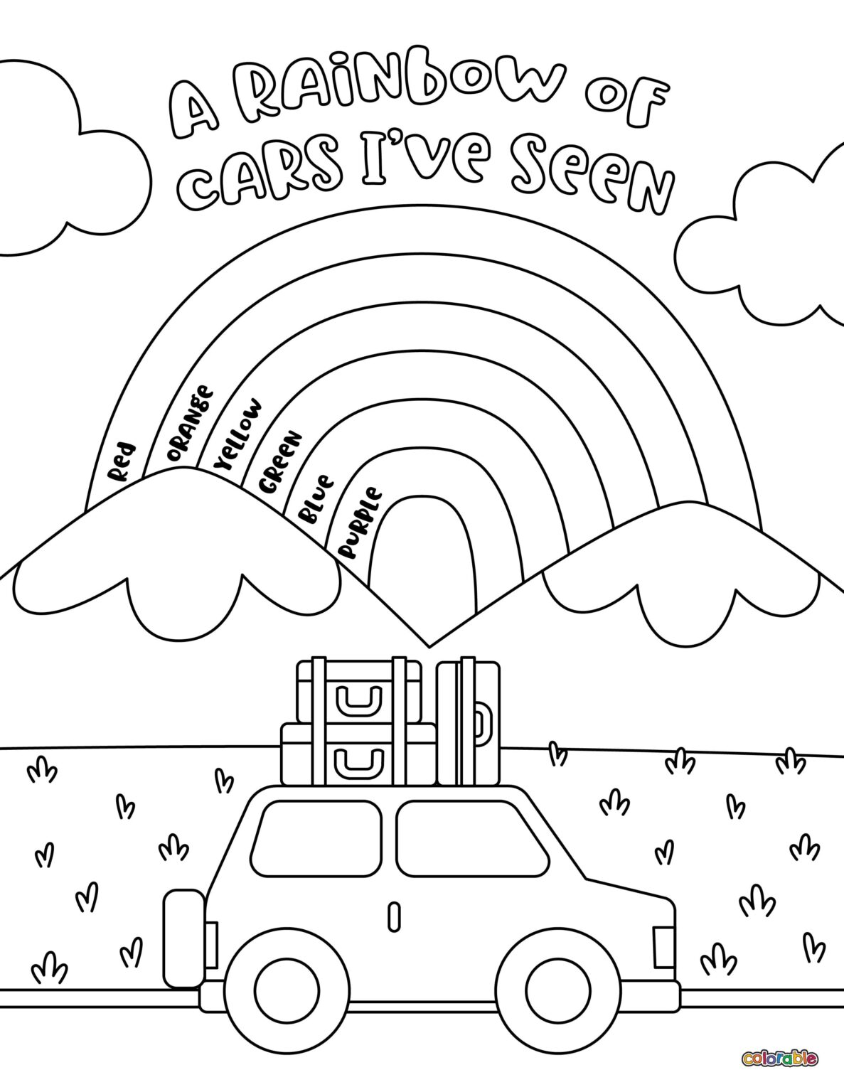Road Trip Coloring Pages - 15 Free Pages | Colorable